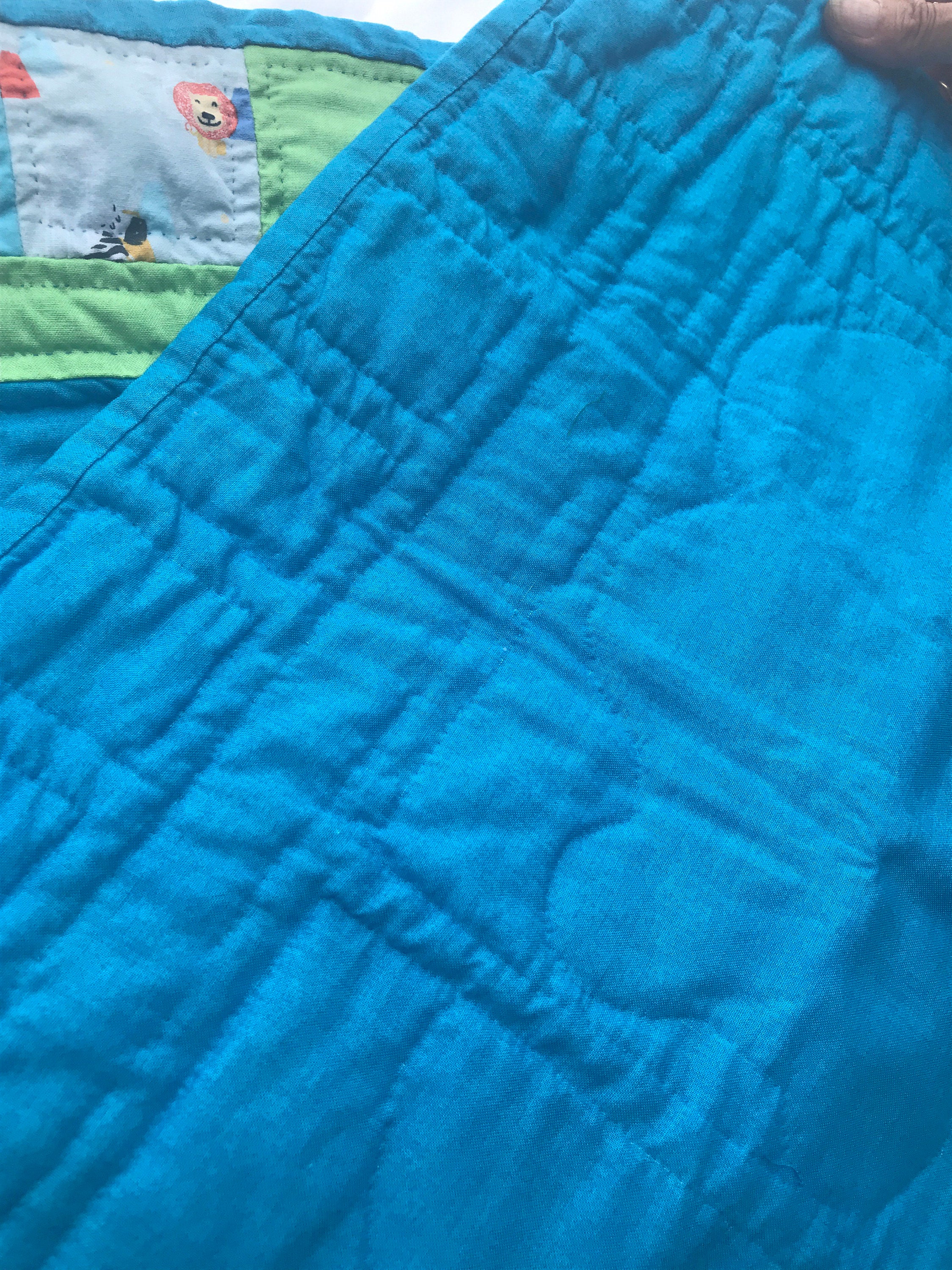 Cute Hand Stitched Baby Quilted Cover Or Play Mat. on Luulla